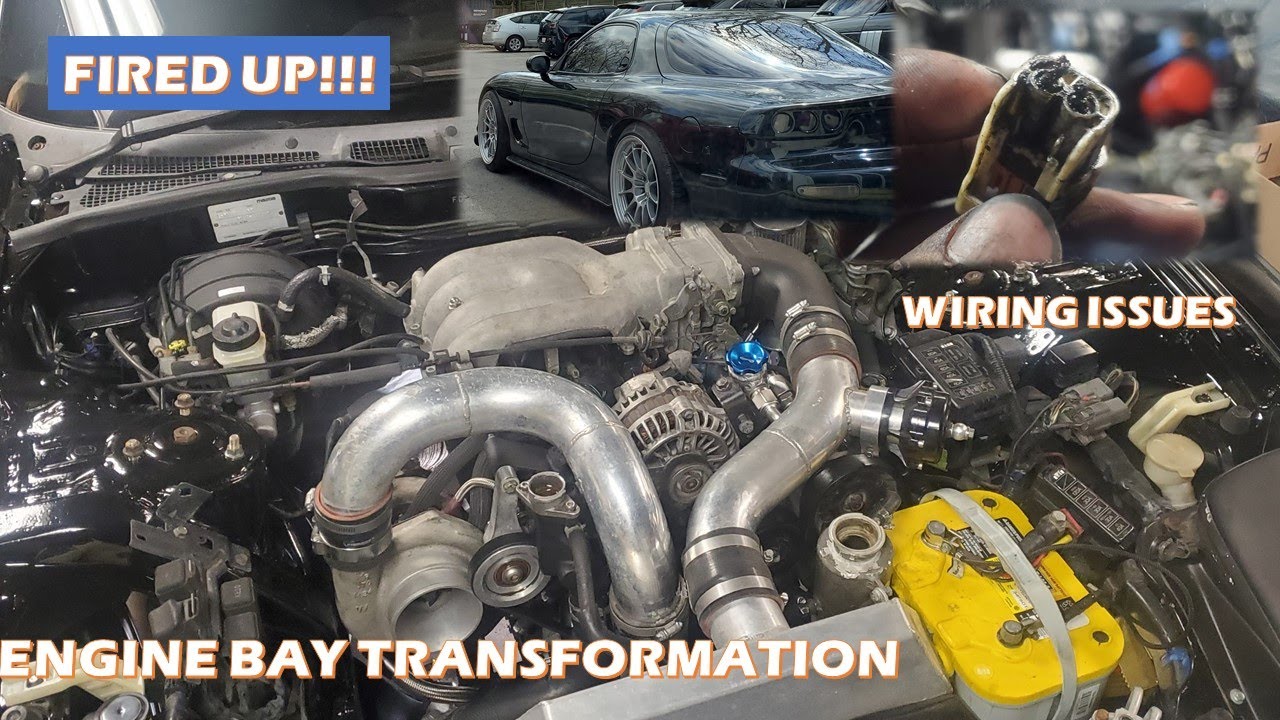RHD FD RX7 - Engine Bay Transformation - Painted and the Half ...