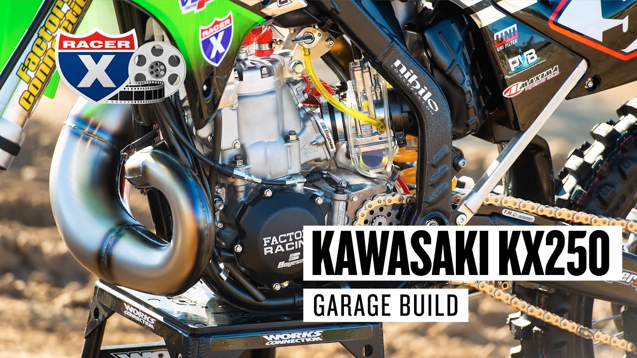 Racer X Films: 2004 Kawasaki KX250 Two-Stroke Motocross Garage Build ...