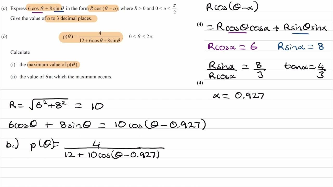 Trigonometry Exam Questions - A Level Maths - Edexcel Pure Year 2 (level 2) - YouTube