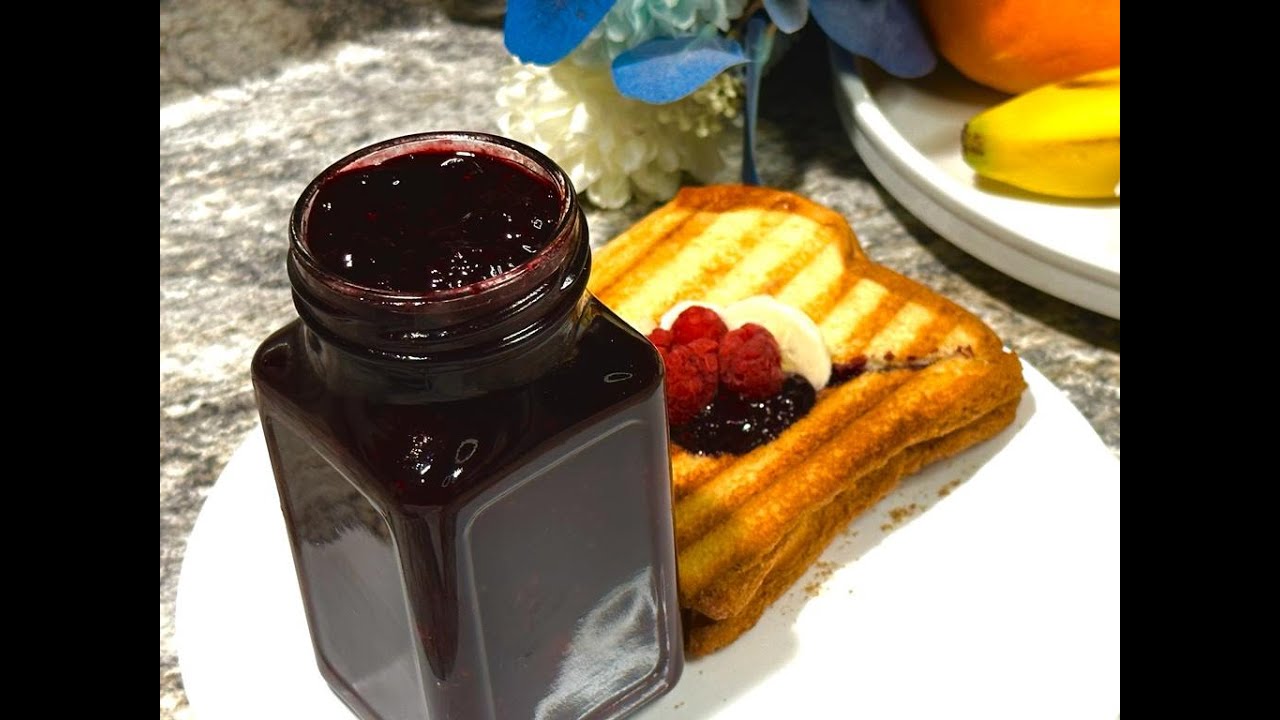 How To Make Mixed Berry Jam/ Raspberry, Blueberry & Strawberry (Quick ...