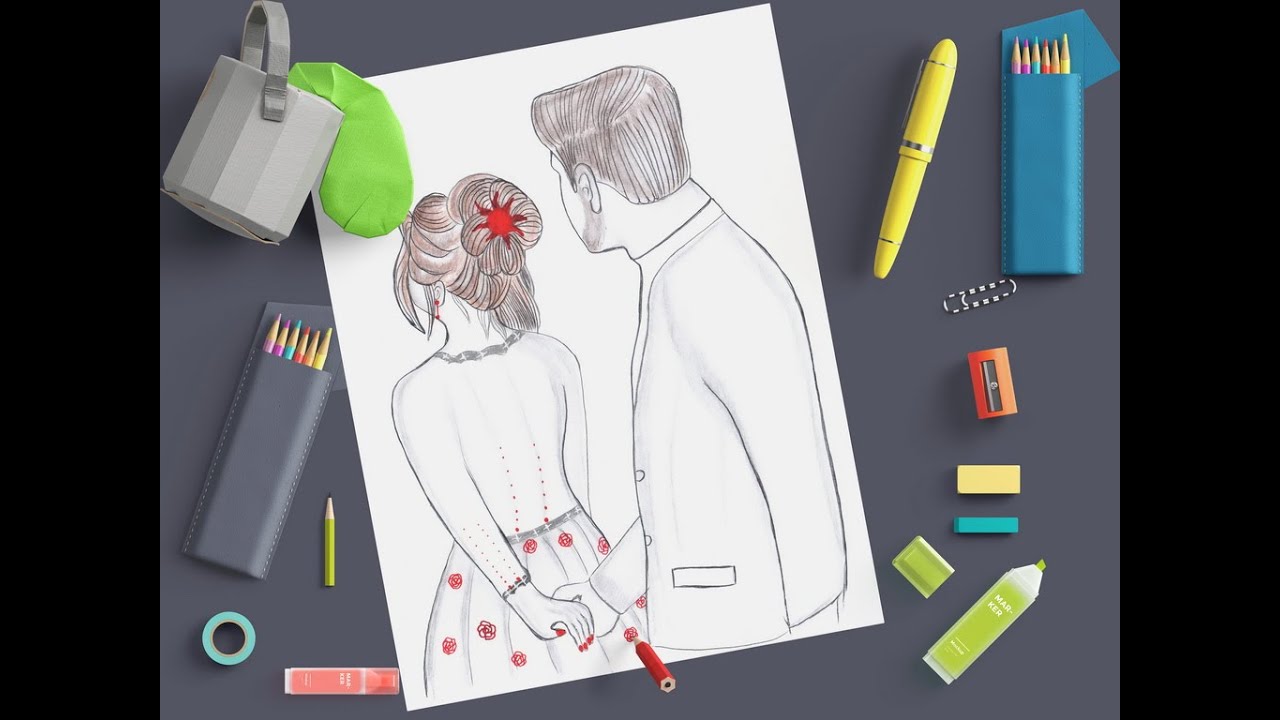 How to Draw a Heartbreaking Romantic Couple Breakup Scene - YouTube