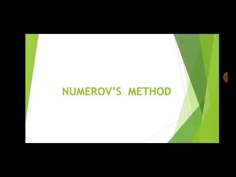 Numerov's Method | Anjana Vijayan E T - YouTube