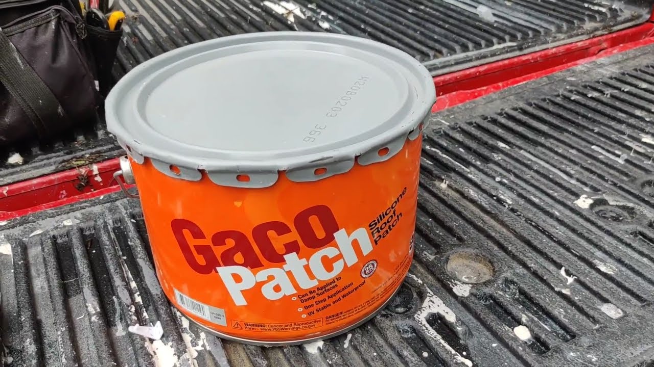 GACO Patch real world application on leaking roof - YouTube