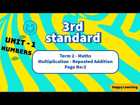 3rd standard Maths | Term 2 | Unit - 1 Numbers | Multiplication ...