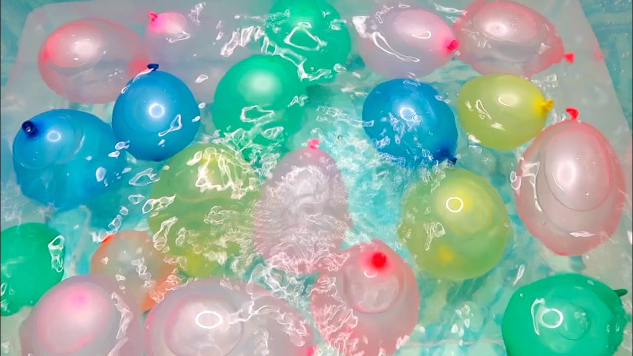Let's Learn Colors with Water Balloons - Popping Water Balloons! - YouTube