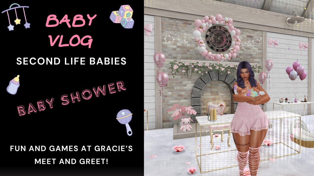 🍼 Second Life | Baby Vlog ~ Baby Shower/Meet & Greet🍼 - YouTube