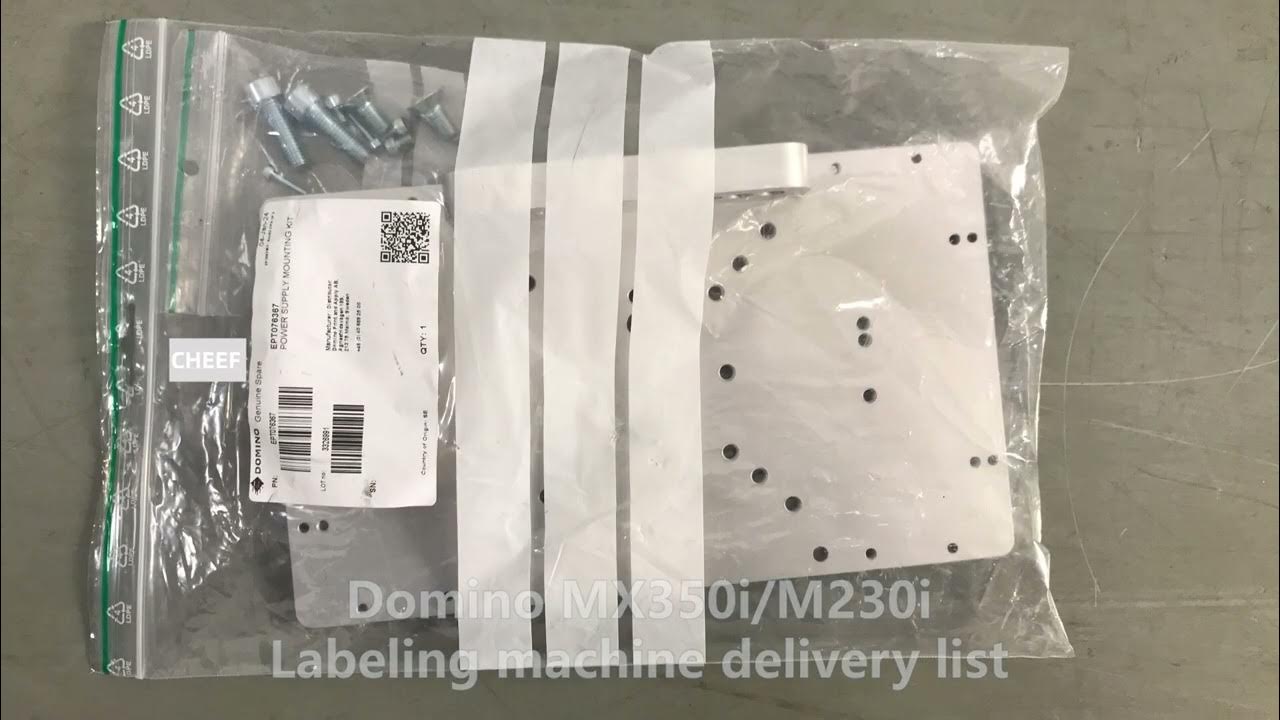 The detailed delivery list of Domino MX350i/M230i labeling machine is here! - YouTube