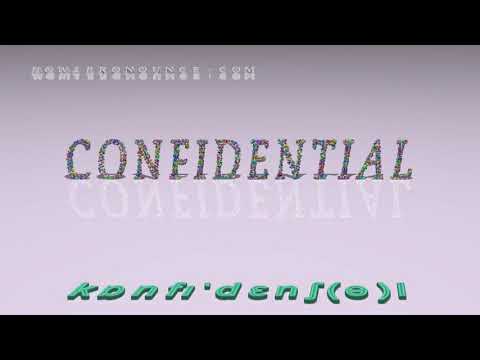confidential - pronunciation + Examples in sentences and phrases - YouTube