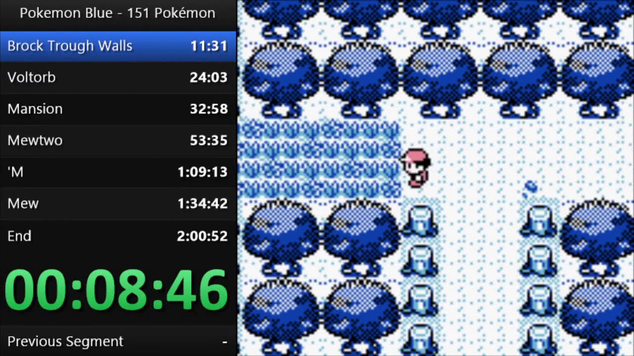 Pokemon Blue 151 Speedrun (1:59:09) - YouTube