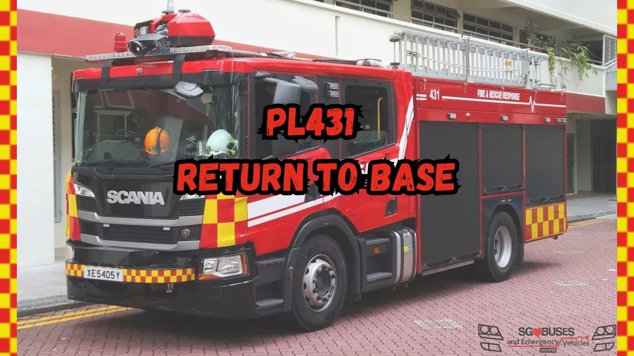 (SCDF) Woodlands Fire Station PL431 Returning To Base - YouTube