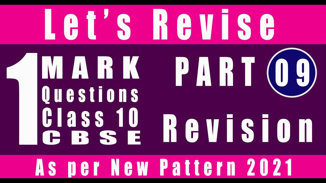 Revision Of 1 Mark Questions Class 10 Maths Important Questions revision-of-1-mark-questions-class-10-maths-important-questions