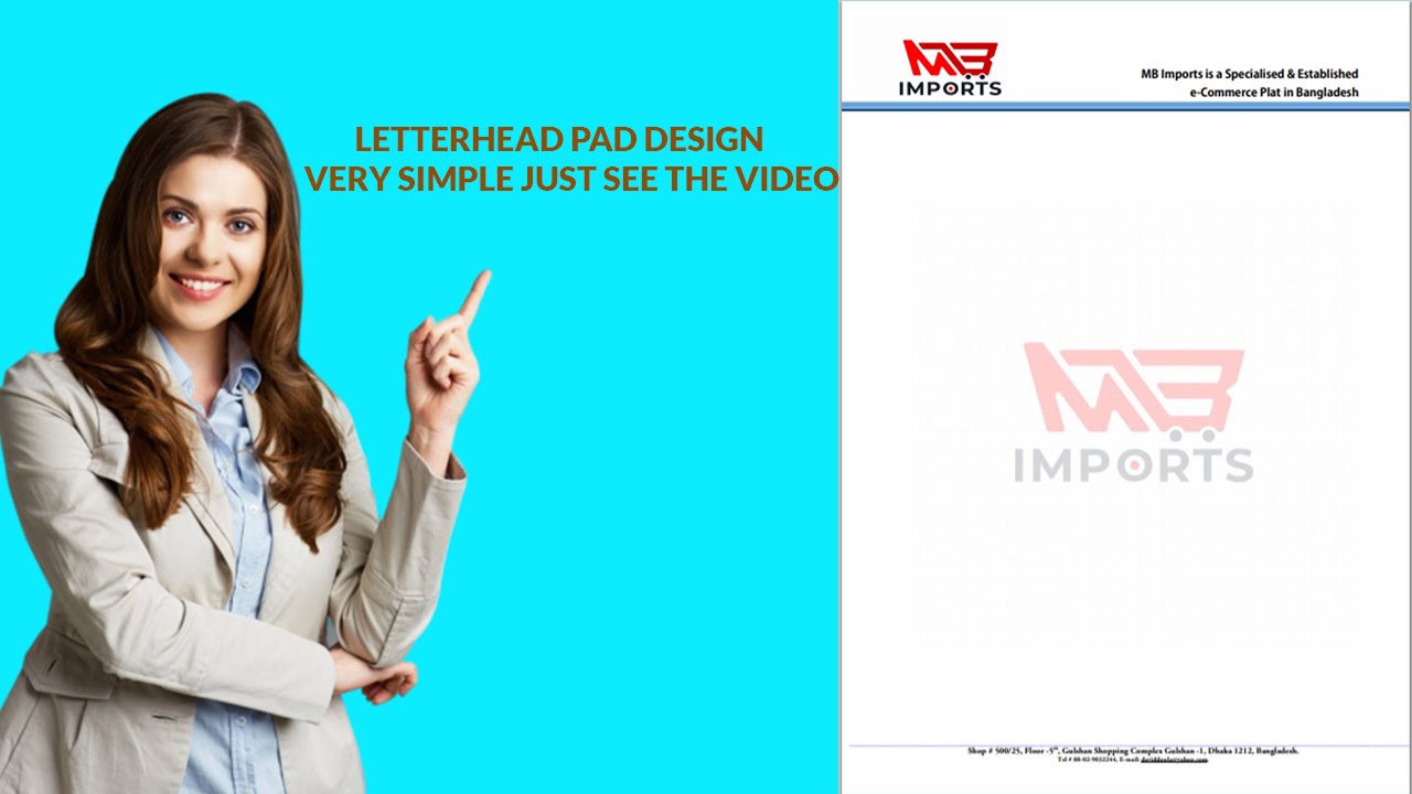 How to Make a Letterhead pad Design in Microsoft Word 2021 | MS Word ...