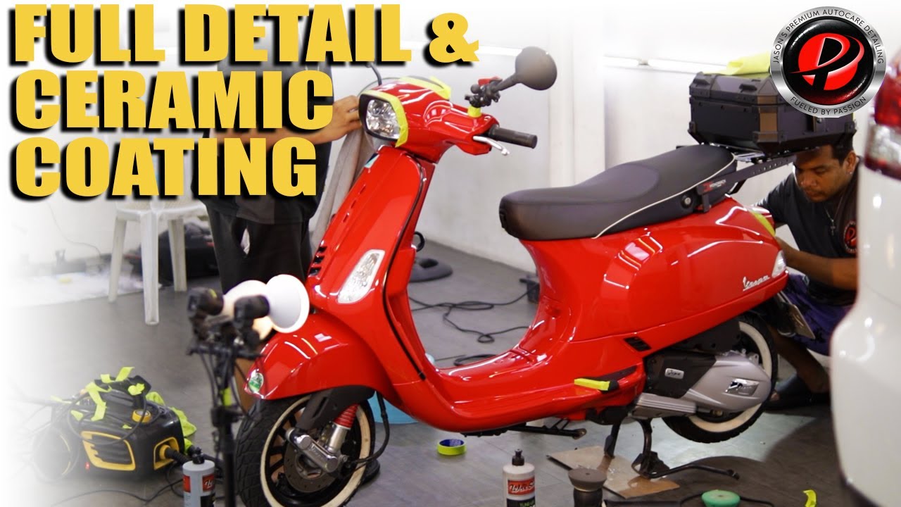 VESPA FULL DETAIL AND CERAMIC COATING - YouTube