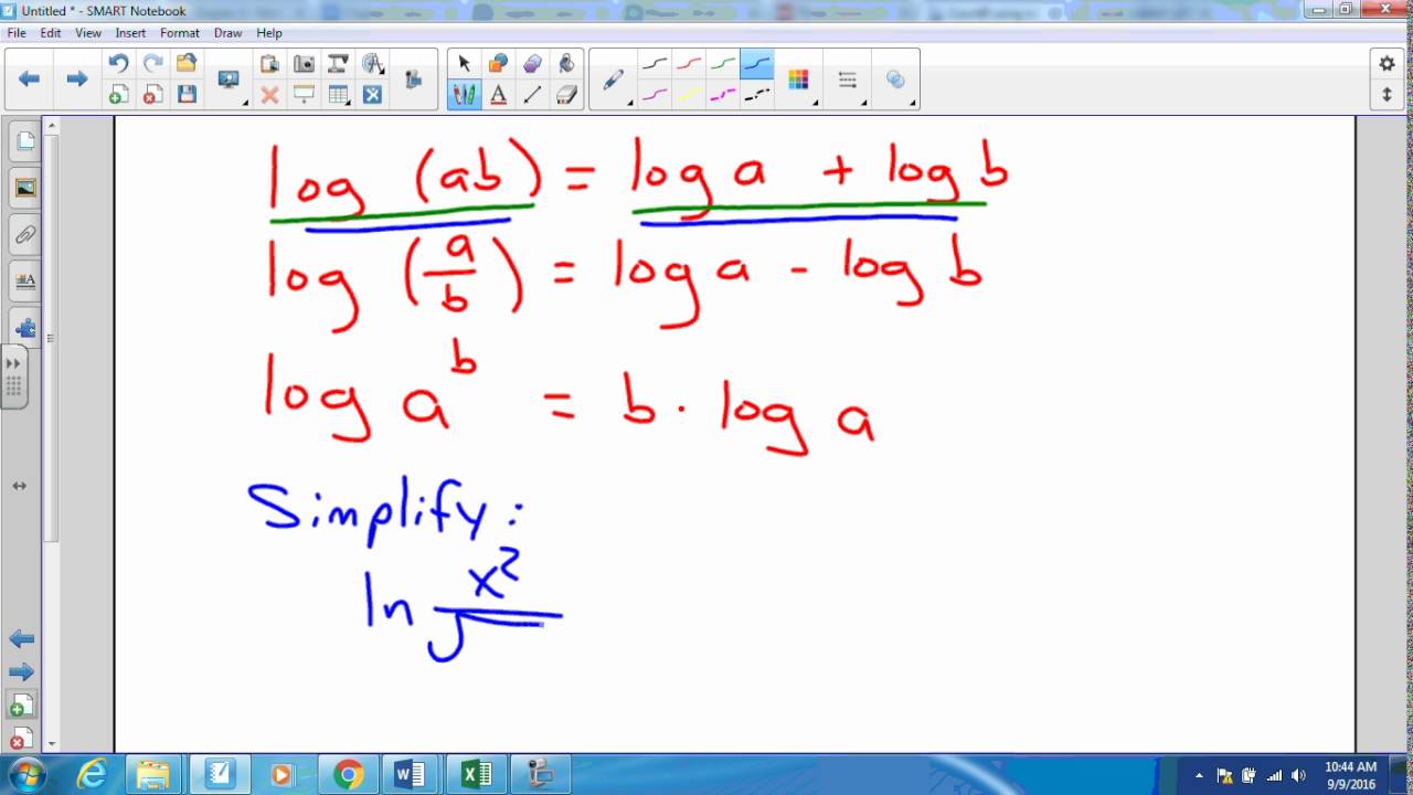 Sept 9 Logs and Solving Trig Equations - YouTube
