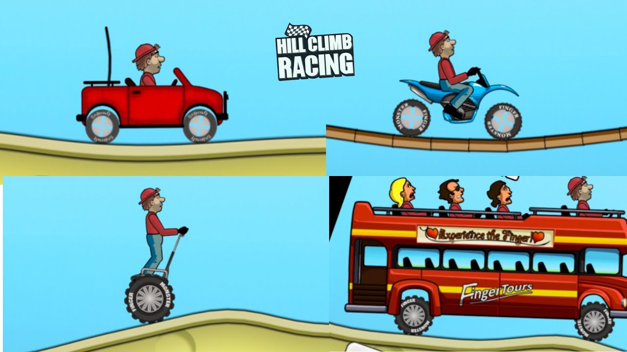 Hill climb racing - 4 vehicles in 1 stage |gamplay #11 gaming 🥵|peak ...