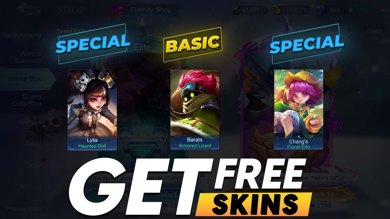 HOW I GOT 2 SPECIAL SKINS AND 1 BASIC SKIN FROM THE WINTER BOX EVENT ...