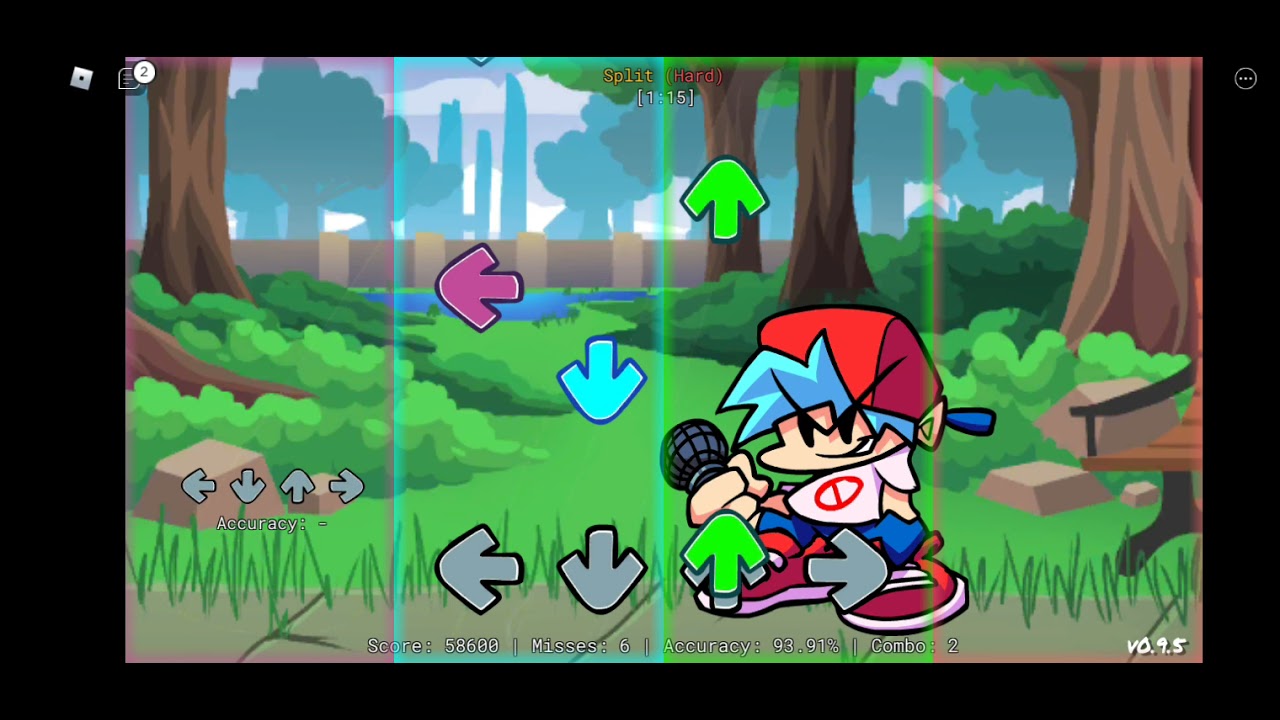 Roblox FNF-Split hard 30 miss mobile - YouTube