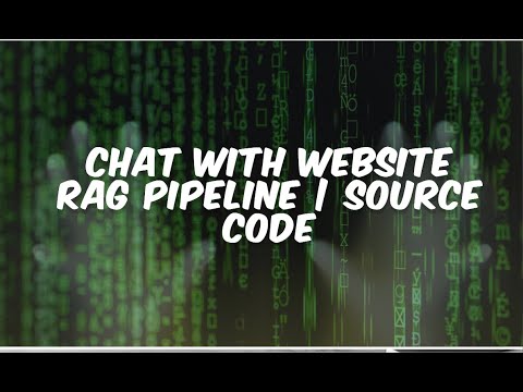Chat with website RAG Pipeline Project Using Python | Source code - YouTube