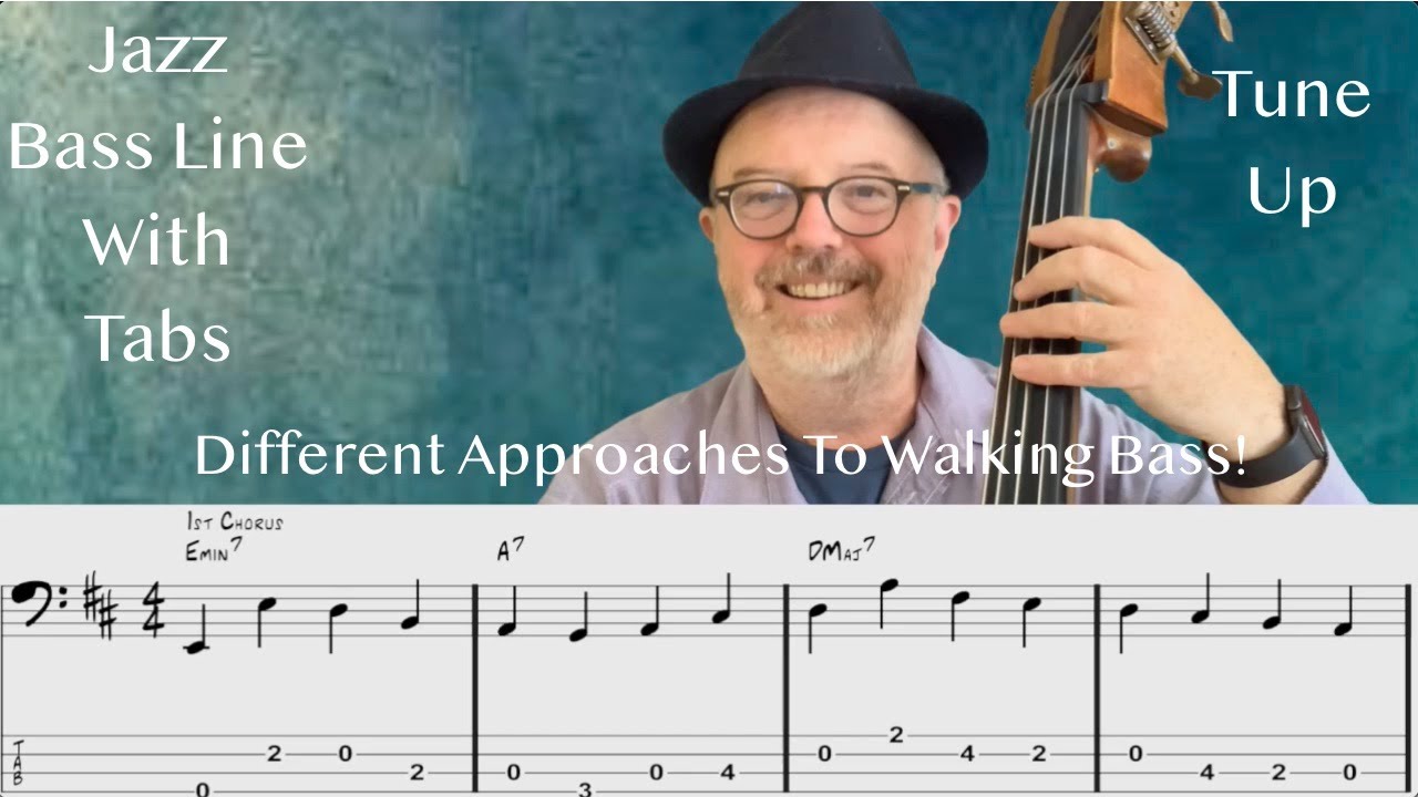 Jazz Bass Lines With Tabs: Tune Up by Miles Davis Walking Bass Line ...