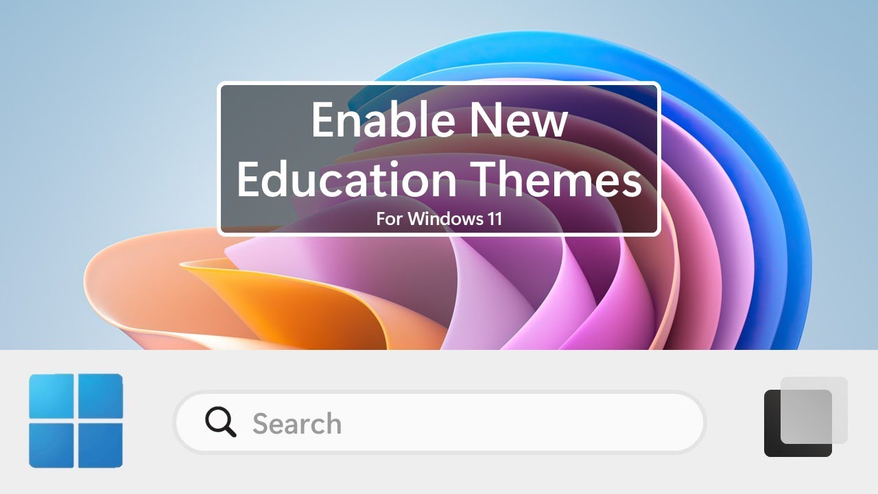 TINY TECH - The Windows 11 secret themes. Installing Education Themes ...