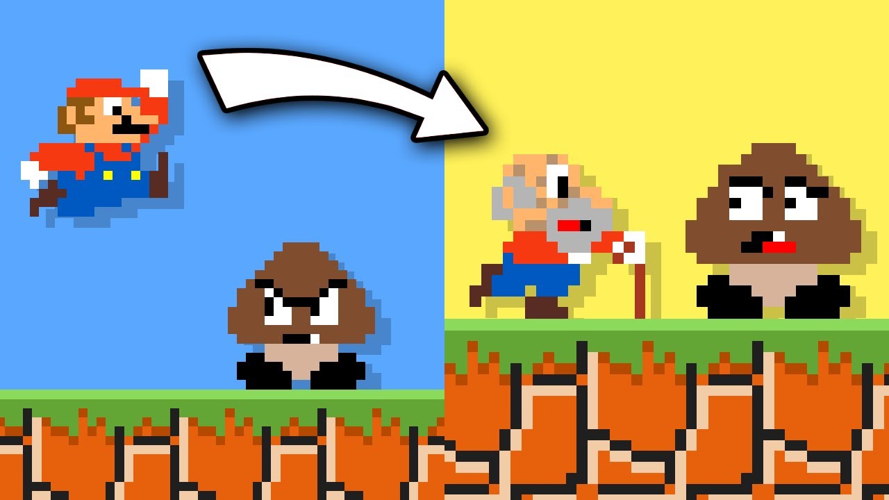 Mario, but Jumping makes you OLDER?! - BTG Reacts to funny Level UP ...