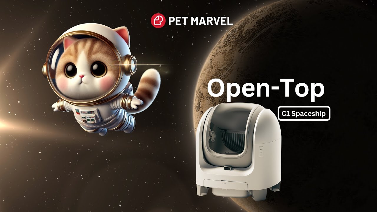 PET MARVEL C1 SPACESHIP AUTOMATIC CAT LITTER BOX 70L OPEN TOP - YouTube