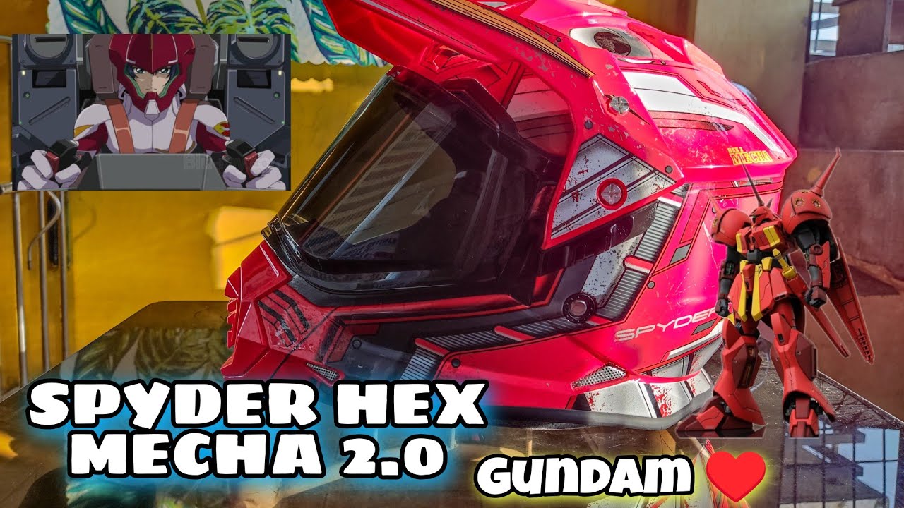 SPYDER HEX 2.O UNBOXING Mecha RED neo series HYBRID HELMET | DUAL SPORT ...