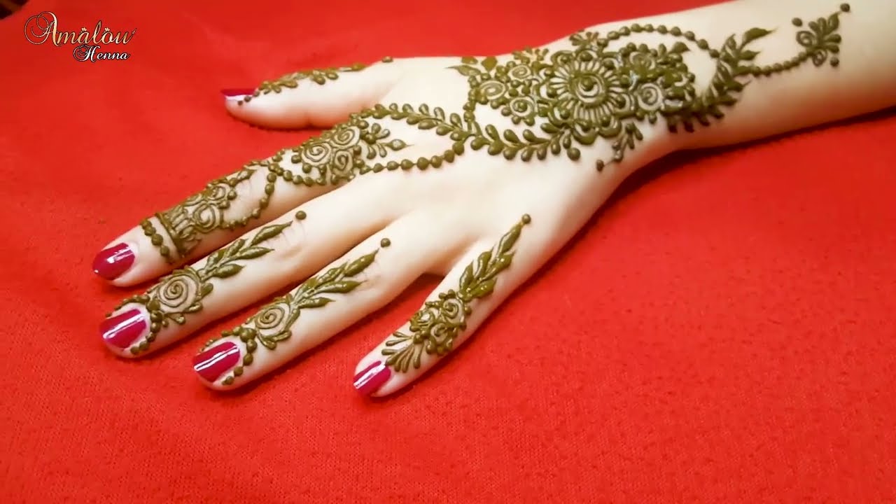 جديد نقش هندي عصري جميل جدا للبنات. Na9ch lhna. Henna designs. - YouTube