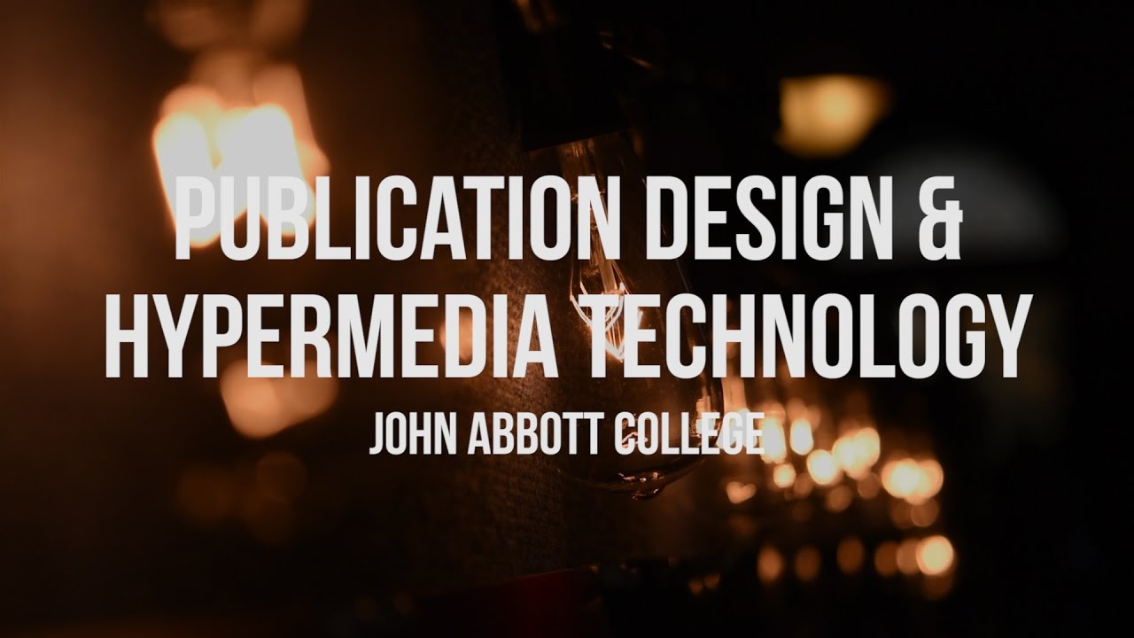 Publication Design & Hypermedia Technology | Vernissage 2017 - YouTube