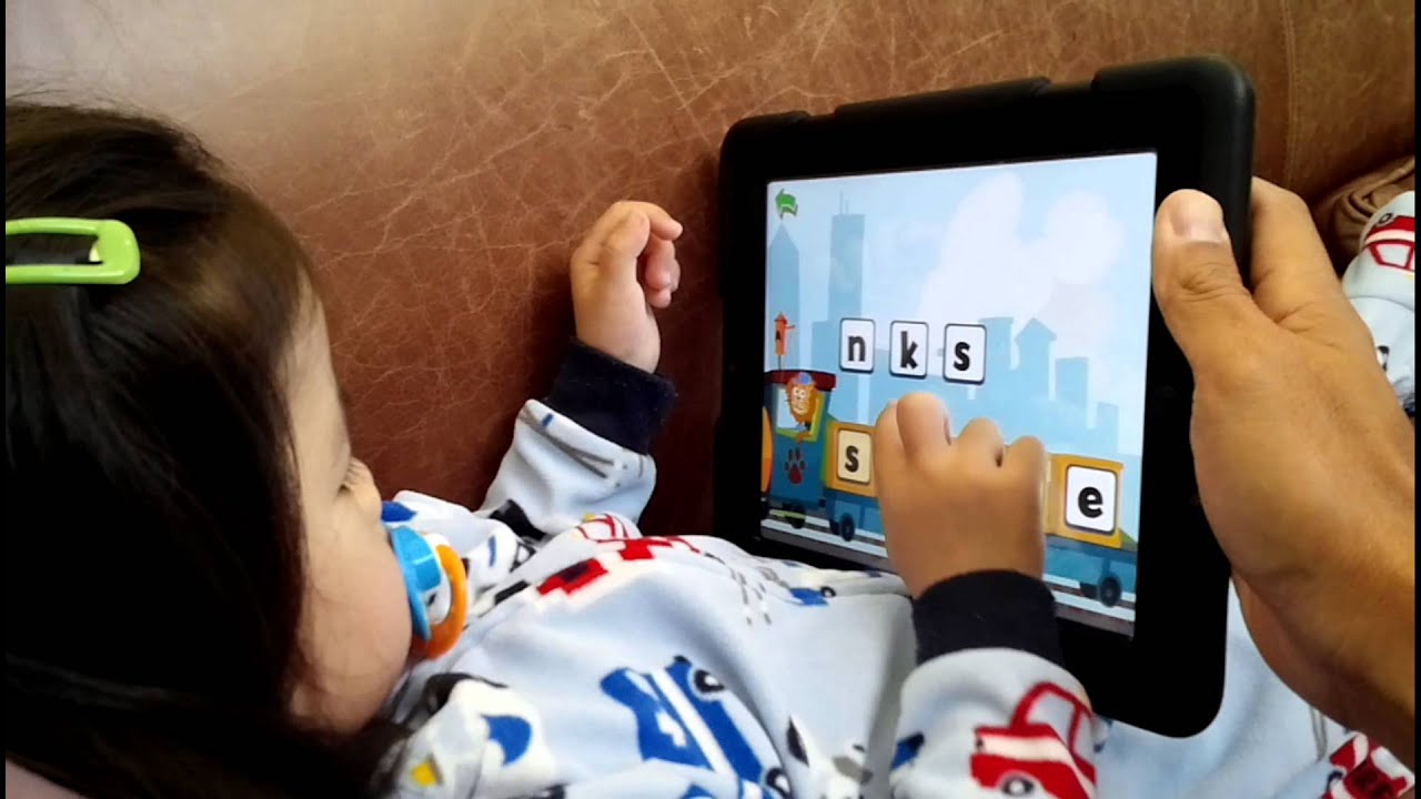 Allison playing Zoo Train on the ipad - YouTube