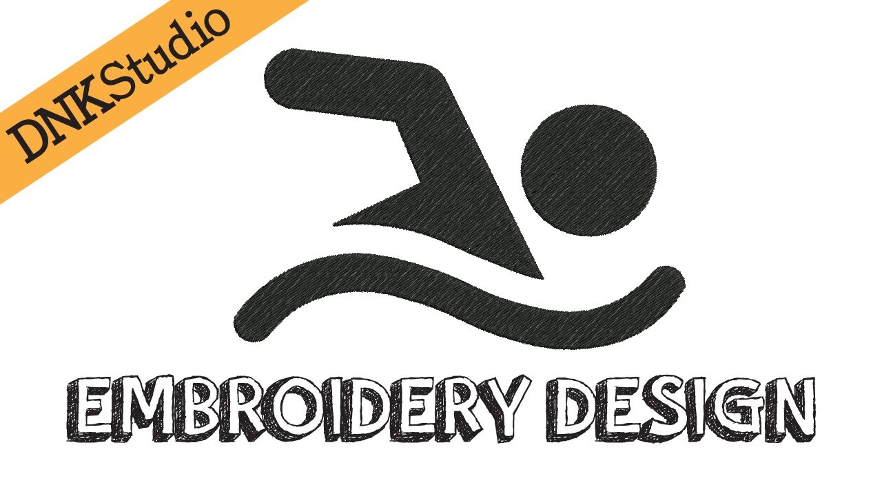 Swimmer Swimming Embroidery Design - YouTube