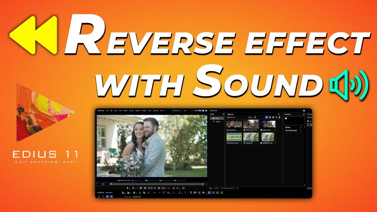 How to Reverse Video with Sound Effect in EDIUS 11 | Tech Nestology ...