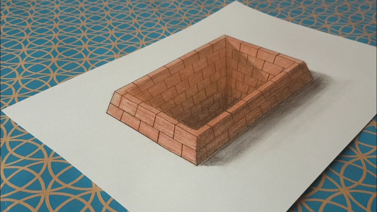 Comment dessiner une illusion d'optique , trou , tutoriel - YouTube