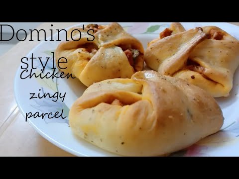 Domino's style Chicken zingy parcel recipe - YouTube