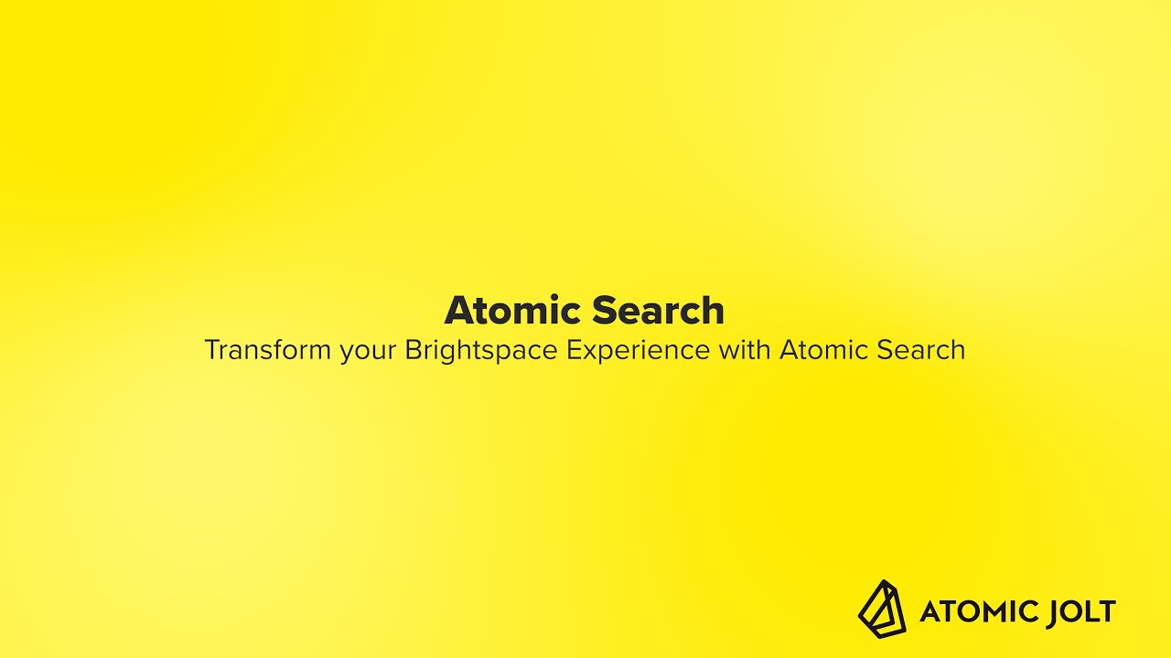 Atomic Search for Brightspace - YouTube