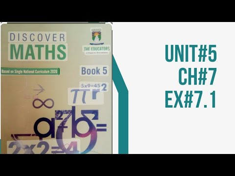 Discover Maths-5 | unit 5 | chapter 7| Exercise 7.1| - YouTube