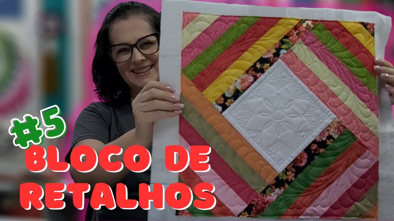 PAINEL SCRAPS #5 | BLOCO COM RETALHOS - Passo a passo de bloco de patchwork com retalhos - YouTube