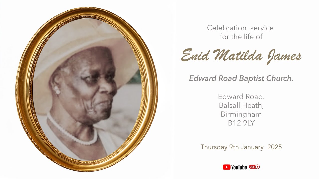 Celebration service for the life of Enid Matilda James - YouTube