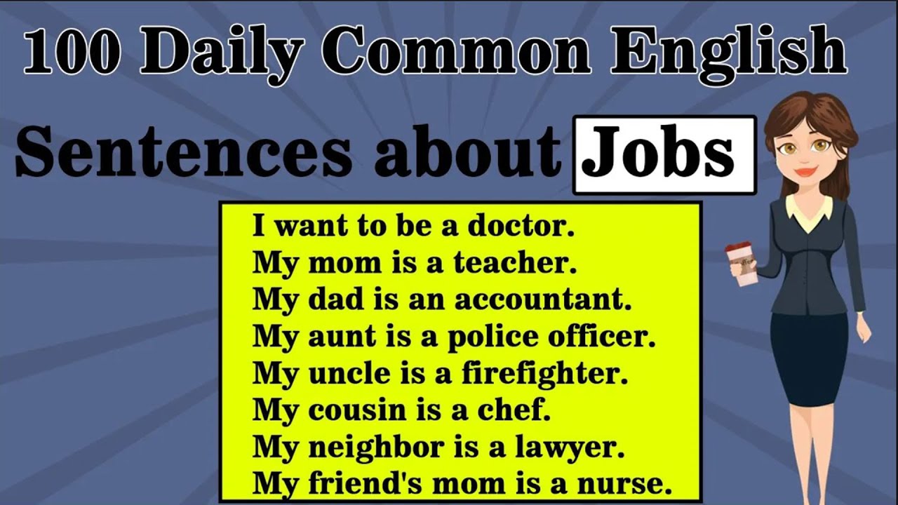 Super Common English sentences about Jobs you should learn now - YouTube
