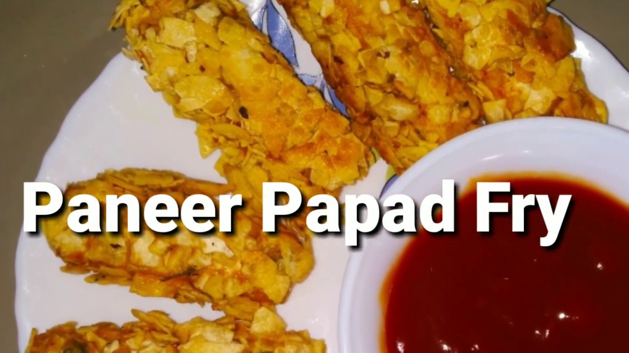Paneer Papad Fry Recipe| क्रन्ची पनीर रोल | Paneer Papad Roll | Paneer ...
