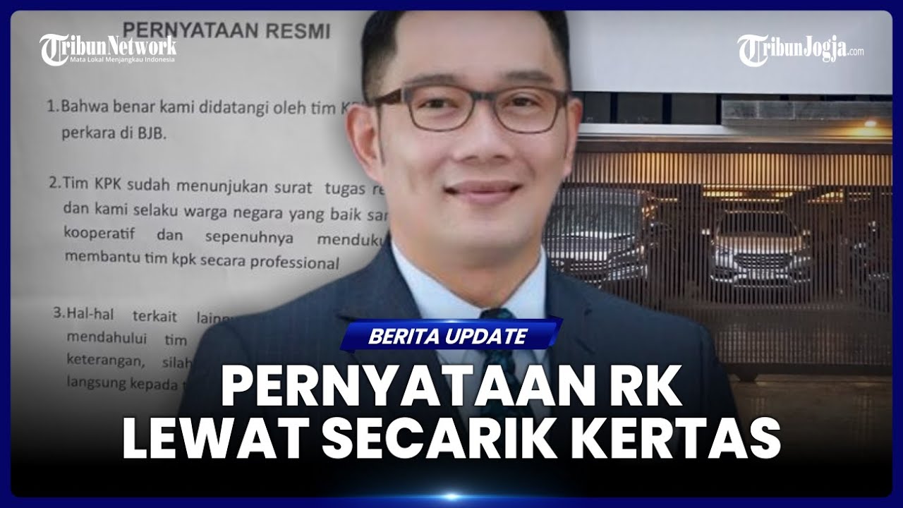 RIDWAN KAMIL BICARA LEWAT SECARIK KERTAS USAI RUMAHNYA DIGELEDAH KPK ...