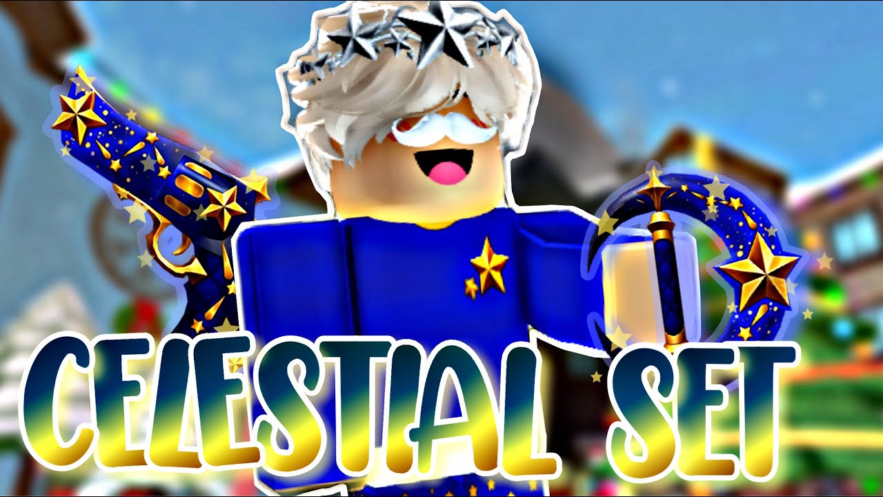 JOGUEI COM O SET CELESTIAL NO MM2 - YouTube