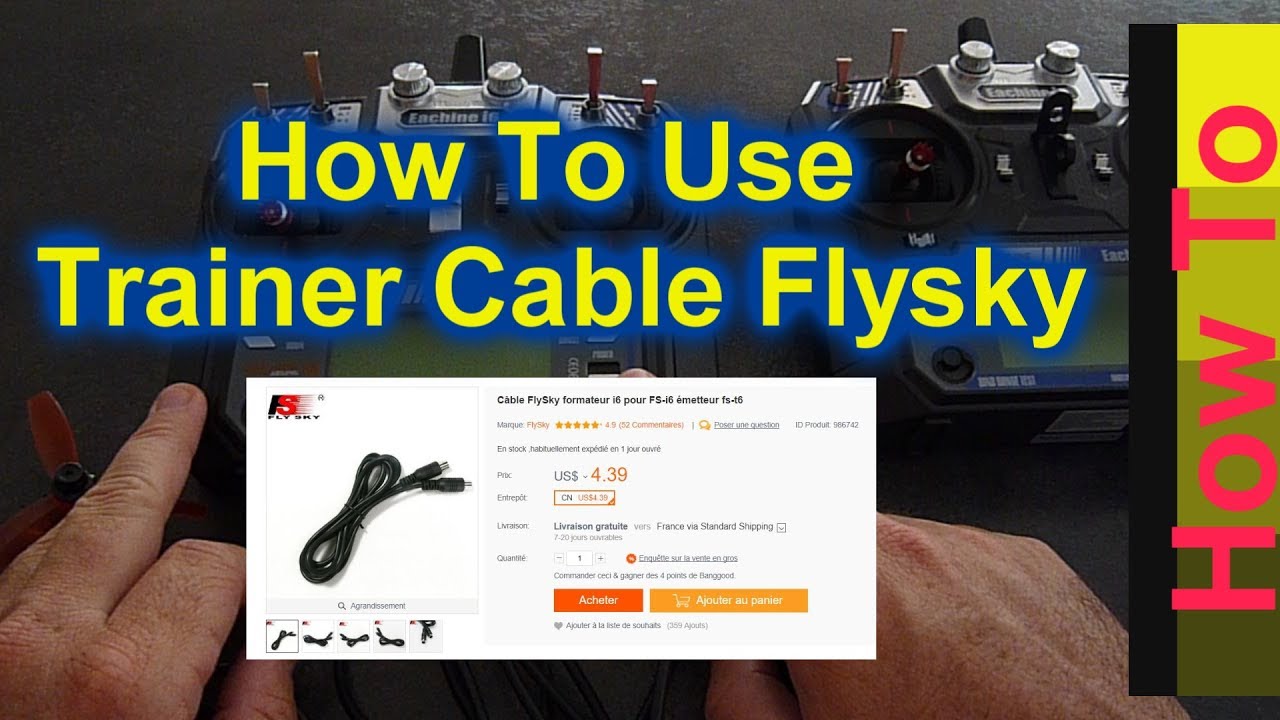 [How to use] Trainer cable Flysky i6 transmitter / Coach cable ...