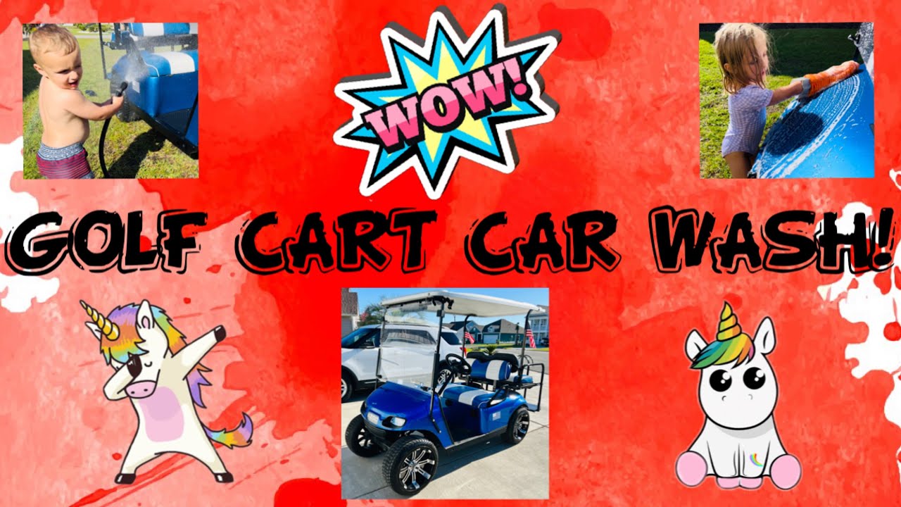 CRAZY kids washing their dirty golf cart | Another family adventure ...