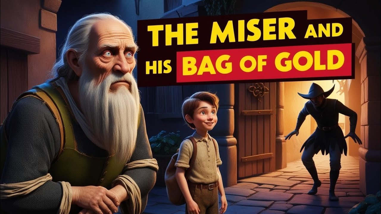 The Miser and His Bag of Gold | Moral Stories for Kids | Bedtime ...