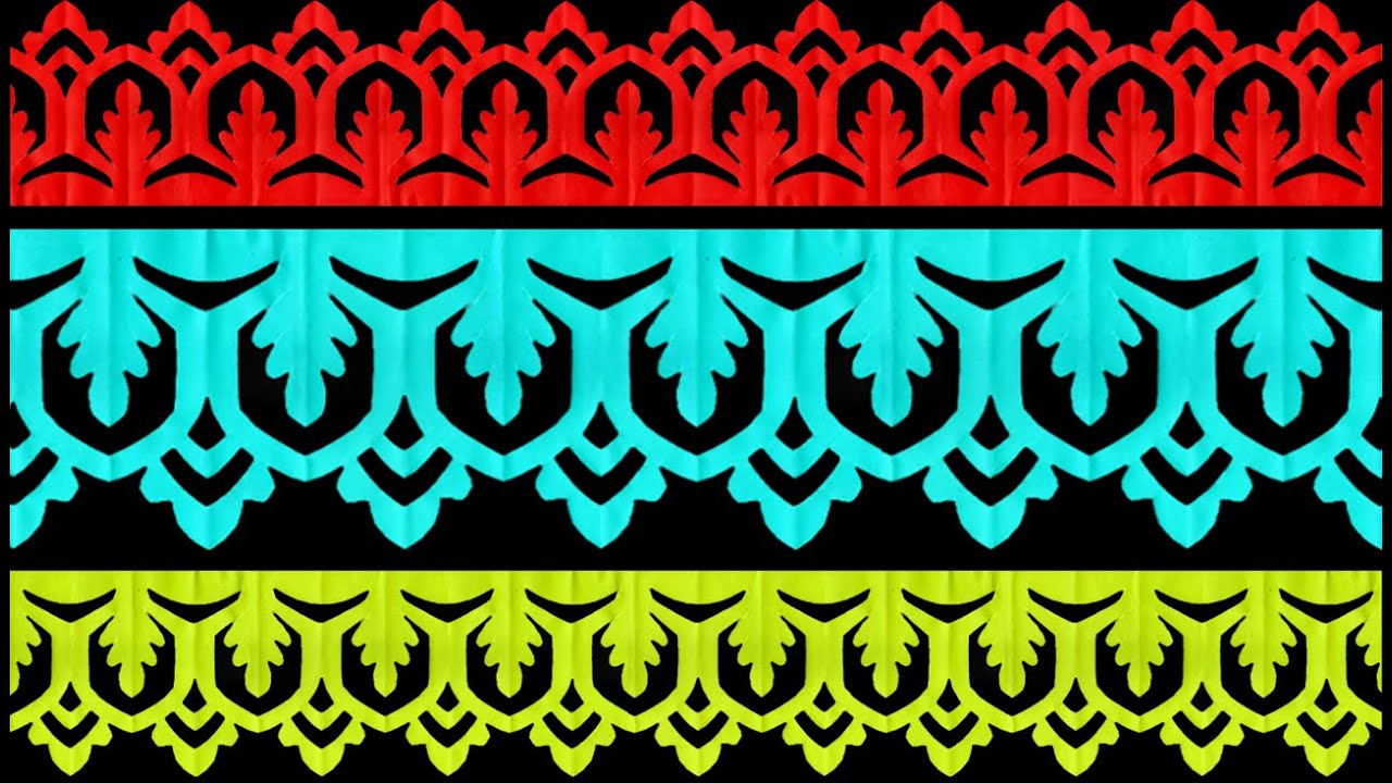 Paper cutting design border | bulletin board border design | paper ...