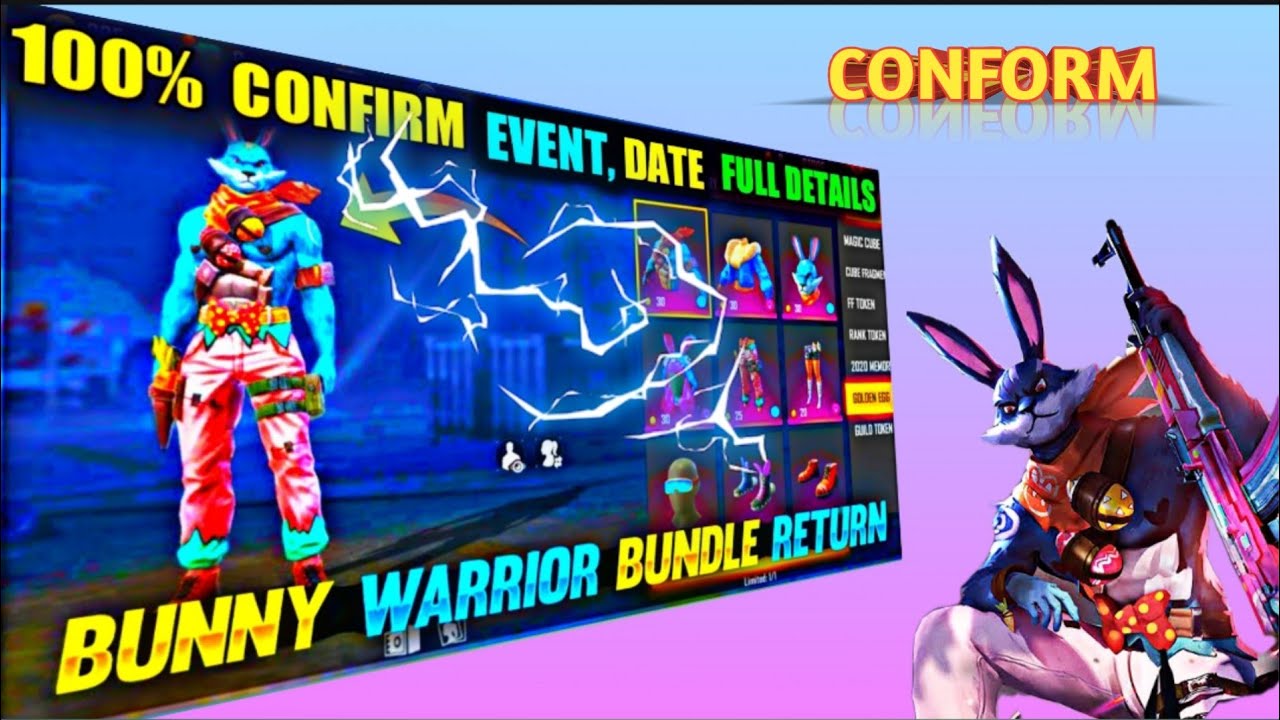 🛑 BUNNY WARRIOR BUNDLE RETURN FREE FIRE | BUNNY BUNDLE RETURN DATE ...