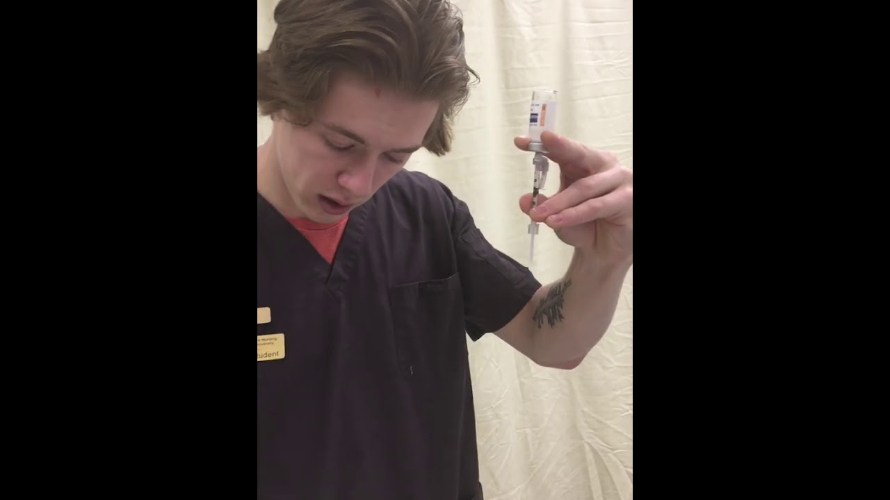 How to mix insulin for nursing students - YouTube