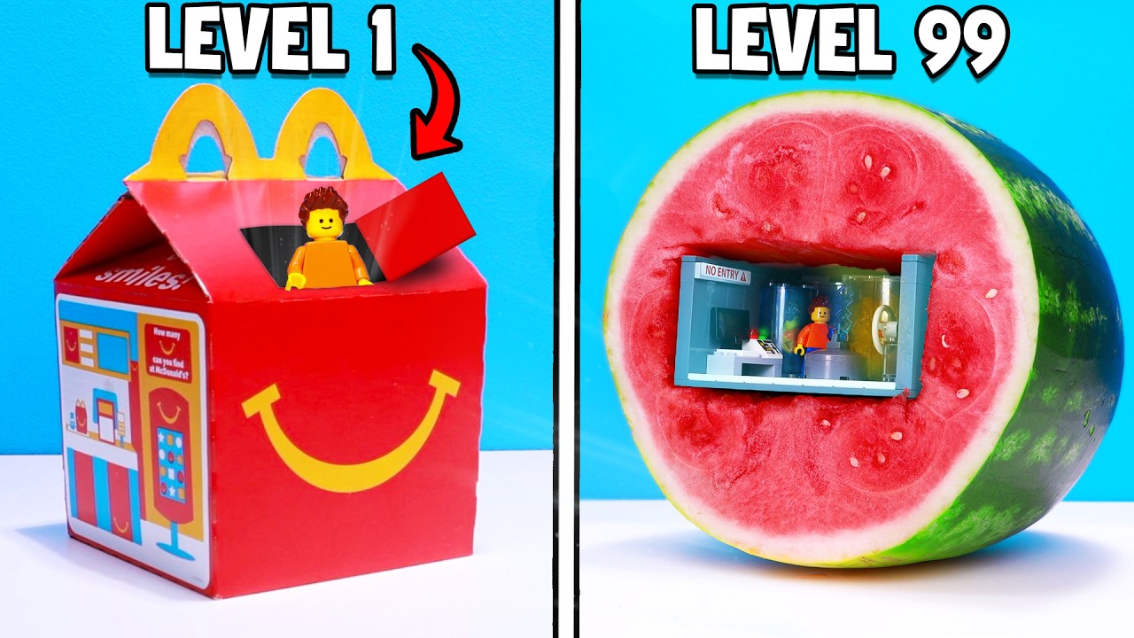 Level 1 to 100 SECRET LEGO Bases - YouTube