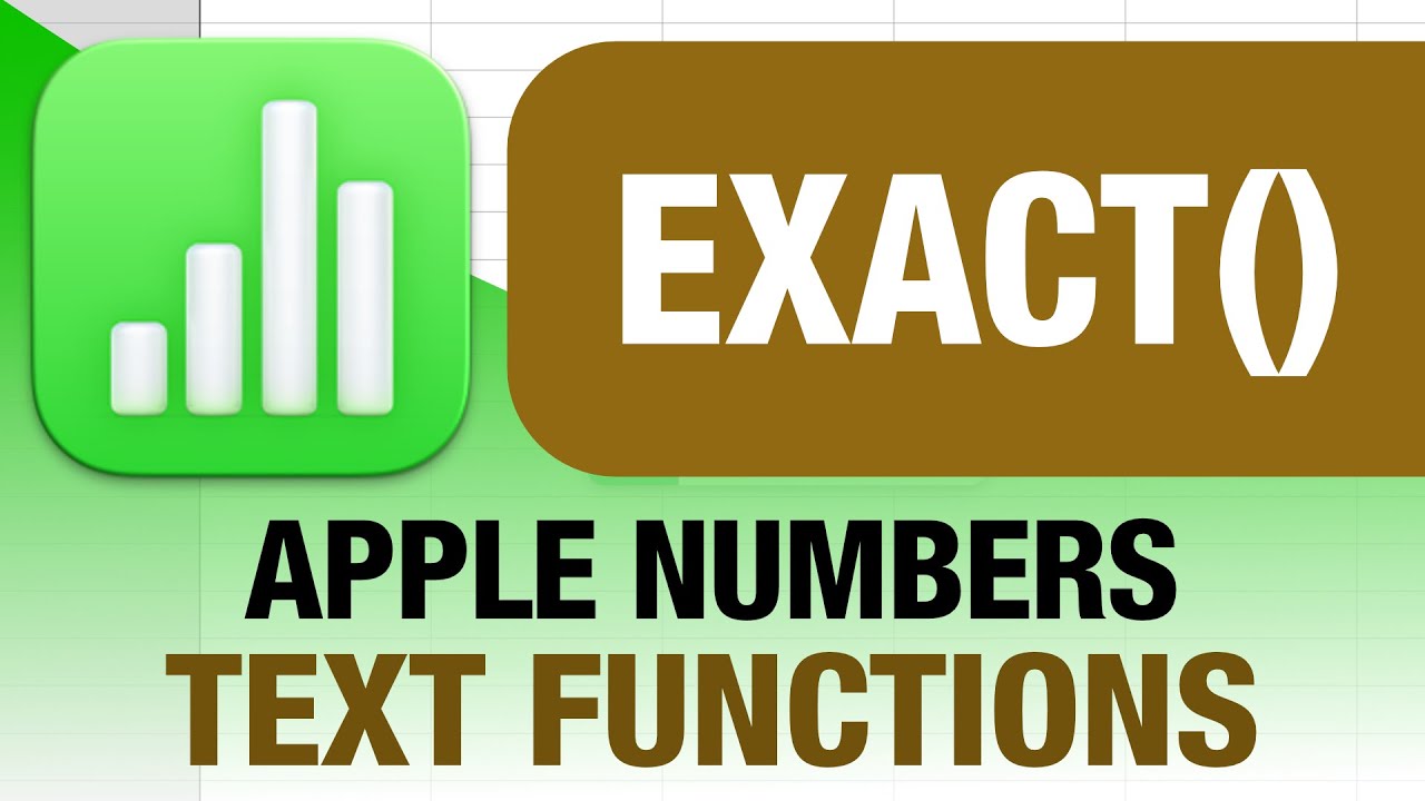 EXACT() explained for Apple Numbers! - YouTube